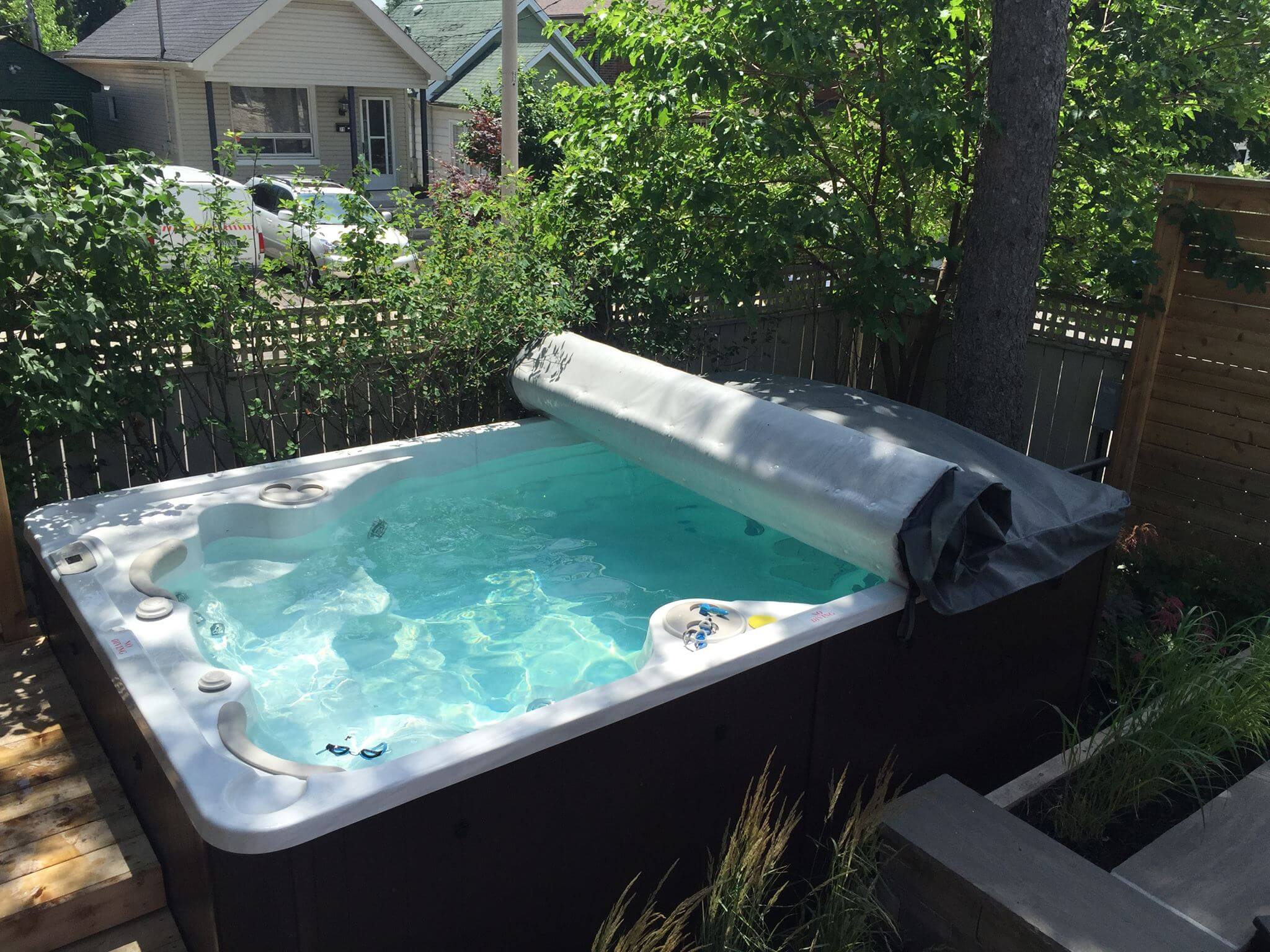 Roll on roll off swim spa cover 12′ | Swim Spa Covers | The Hot Tub ...