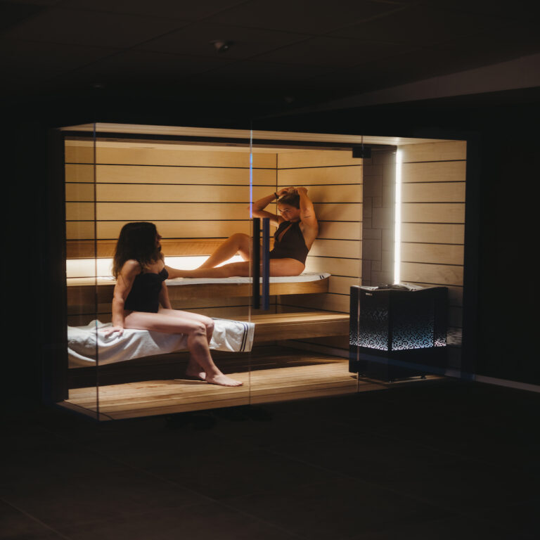 Tylo Reflection Glass Corner Wide Sauna Large | Sauna & Steam | The Hot ...